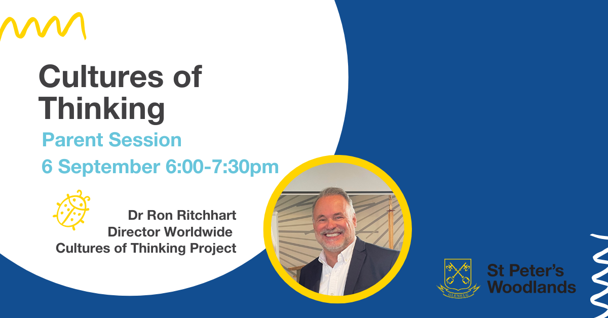 Cultures of Thinking Parent Session with Dr Ron Ritchhart, Harvard ...